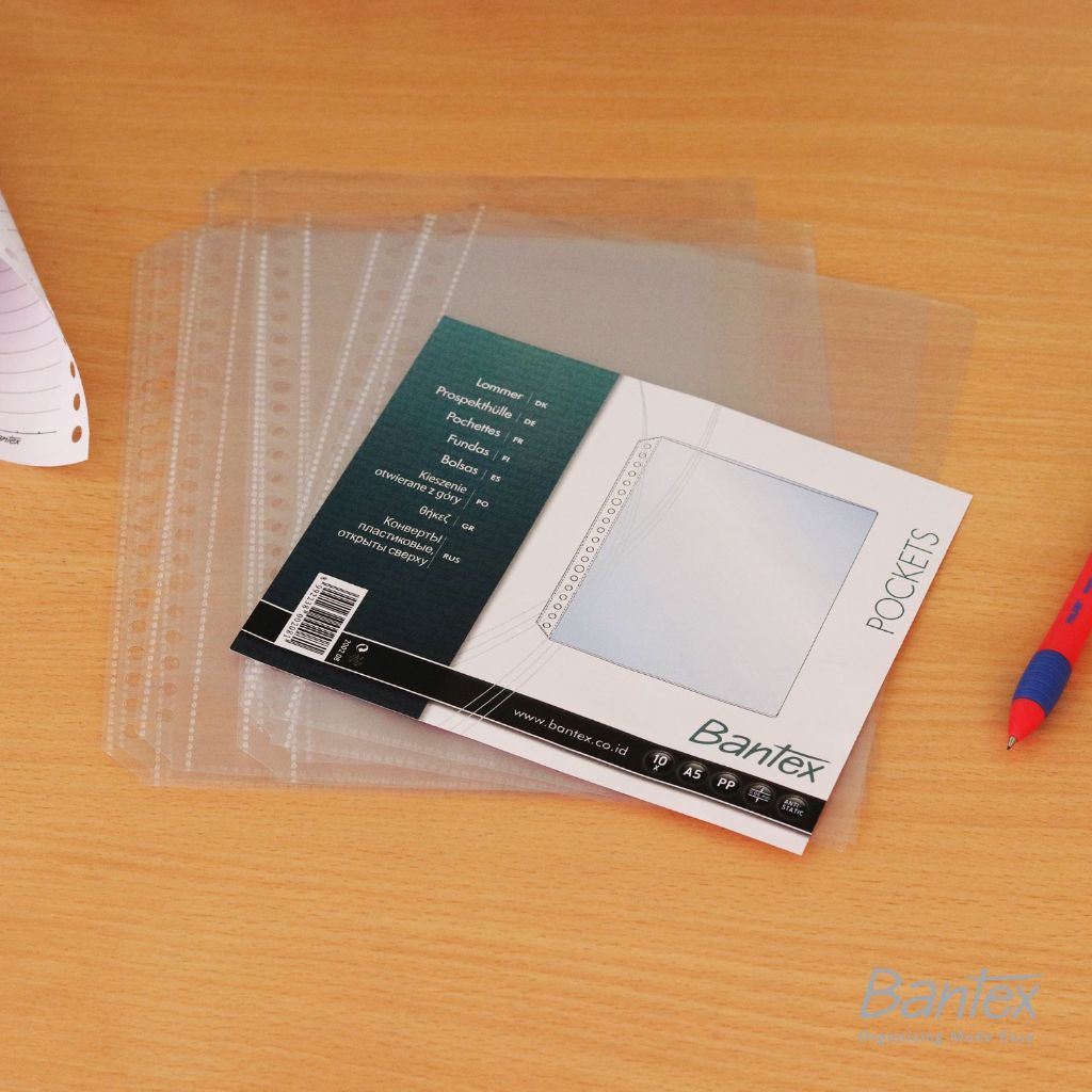 Jual Bantex 10 Pcs Pockets Binder A5 20 Holes / Sleeve Binder A5 ...