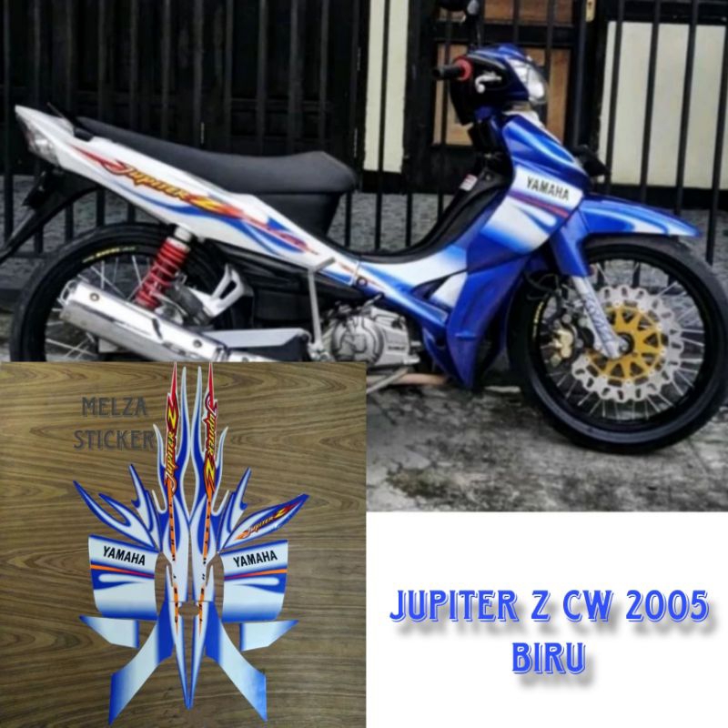 Jual Stiker Striping Motor JUPITER Z 2005 CW PUTIH BIRU Sticker Lis ...