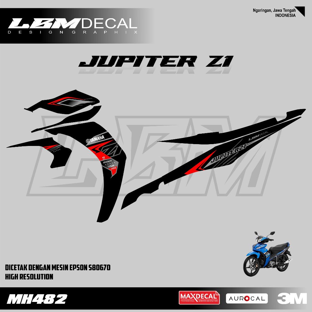 Jual Stiker Motor Jupiter Z1 - Stiker Striping Terbaru Yamaha Jupiter ...