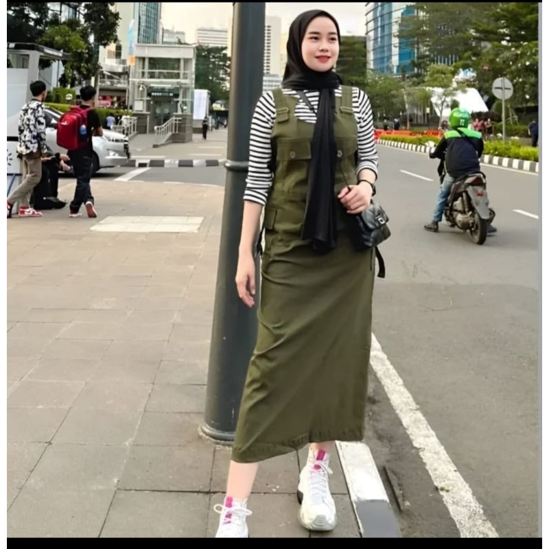 Jual OVERALL INARA CARGO TWILL STRECT TERBARU | Shopee Indonesia