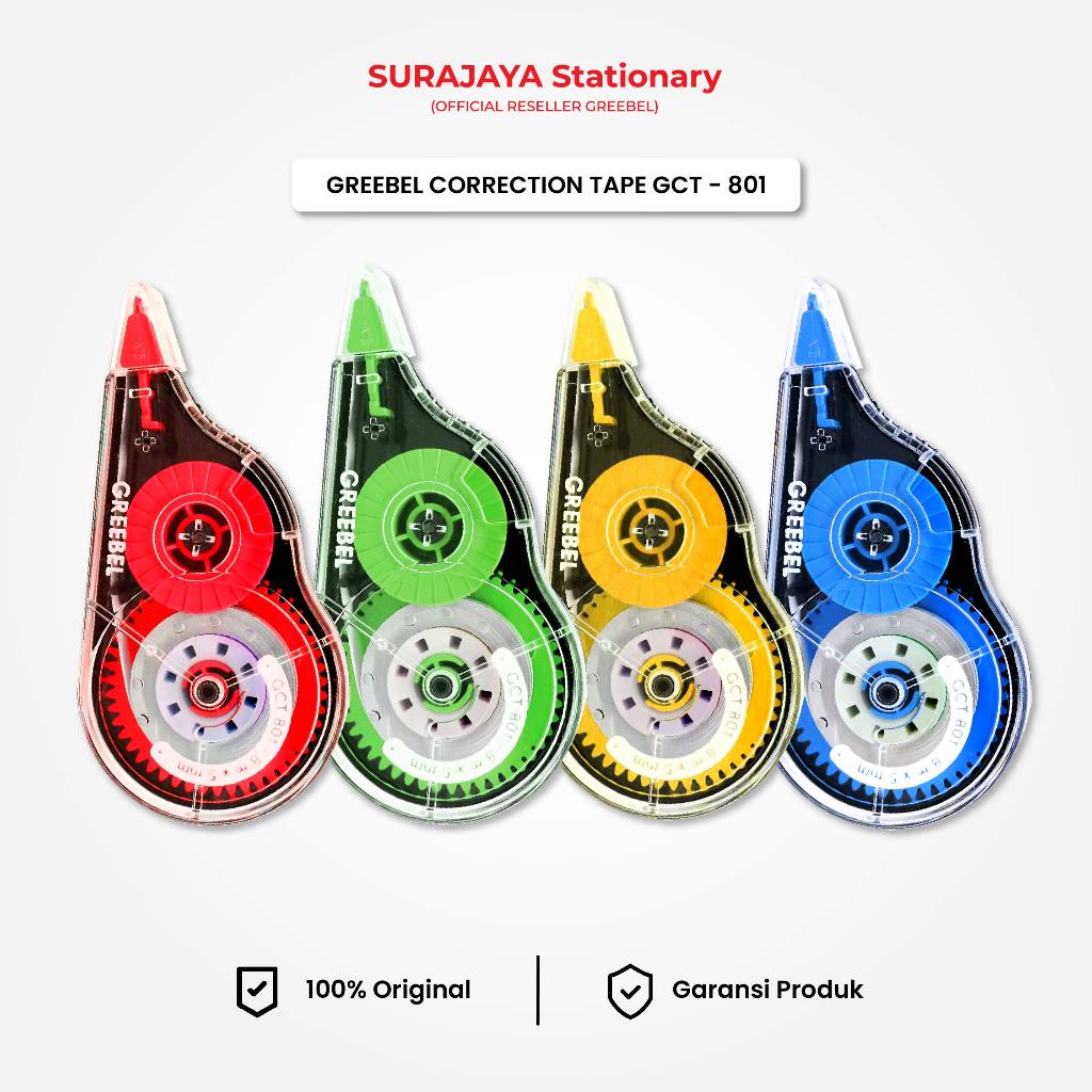 Jual Tip Ex Roll / Tipe Ex Kertas / GREEBEL Correction Tape / (PCS) GCT-801 | Shopee Indonesia