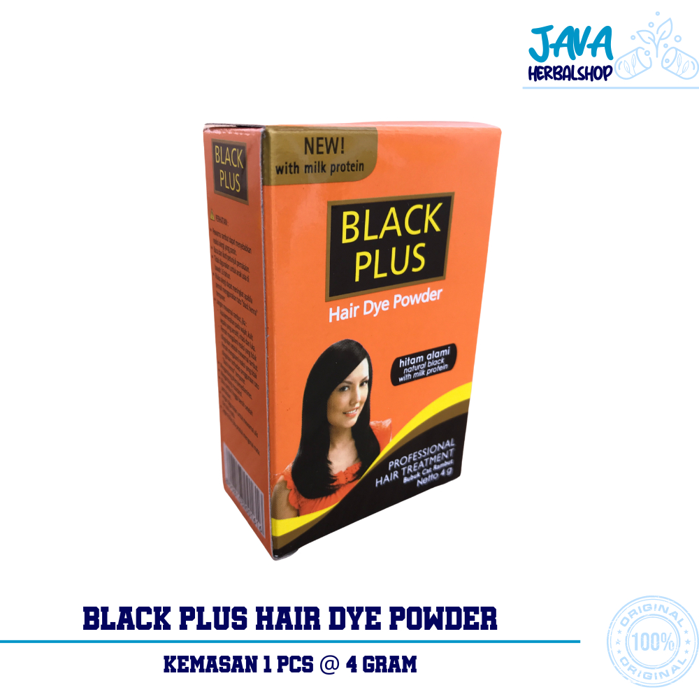 Jual BLACK PLUS HAIR DYE POWDER PENGHITAM RAMBUT ALAMI ISI 4 GRAM ...