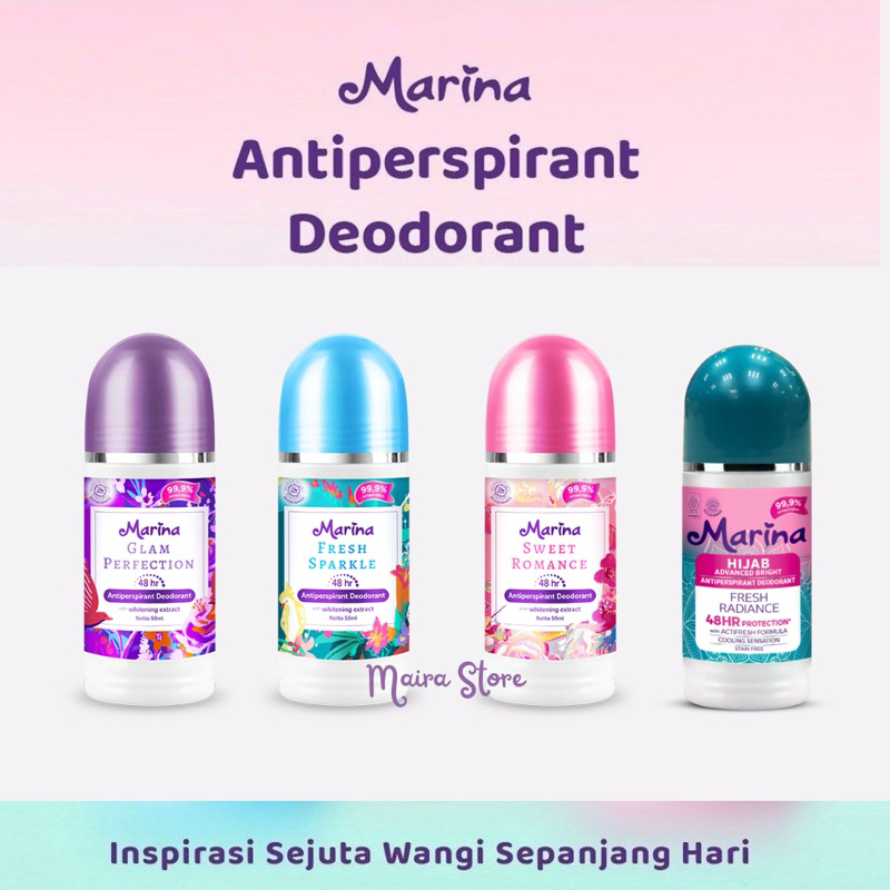 Jual MARINA Antiperspirant Deodorant Glam Perfection | Sweet Romance ...