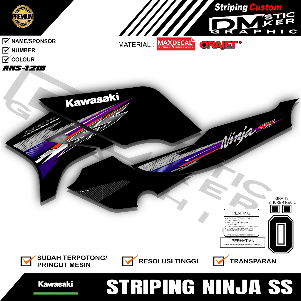 Jual STRIPING NINJA SS VARIASI UV TRANSFARAN HOLOGRAM ANS-121 | Shopee ...