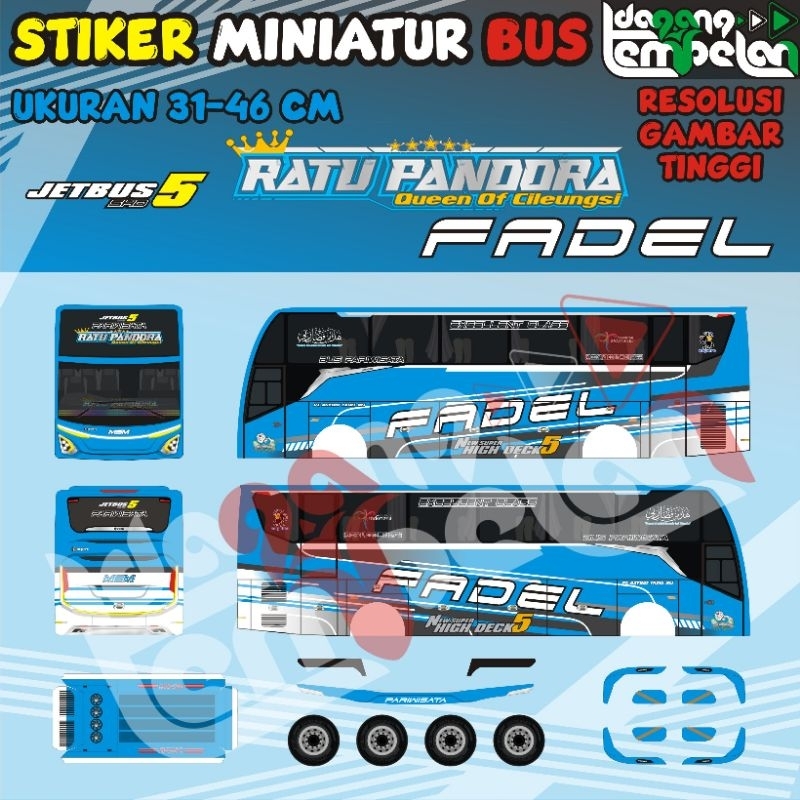 Jual Stiker Miniatur Bus MAUDI jb5 | RATU PANDORA jb5 | Shopee Indonesia