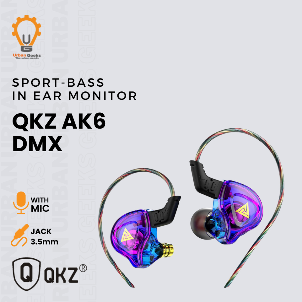 Jual QKZ AK6 DMX BassHead Earphone with mic alt AK6 Pro Max | Shopee ...