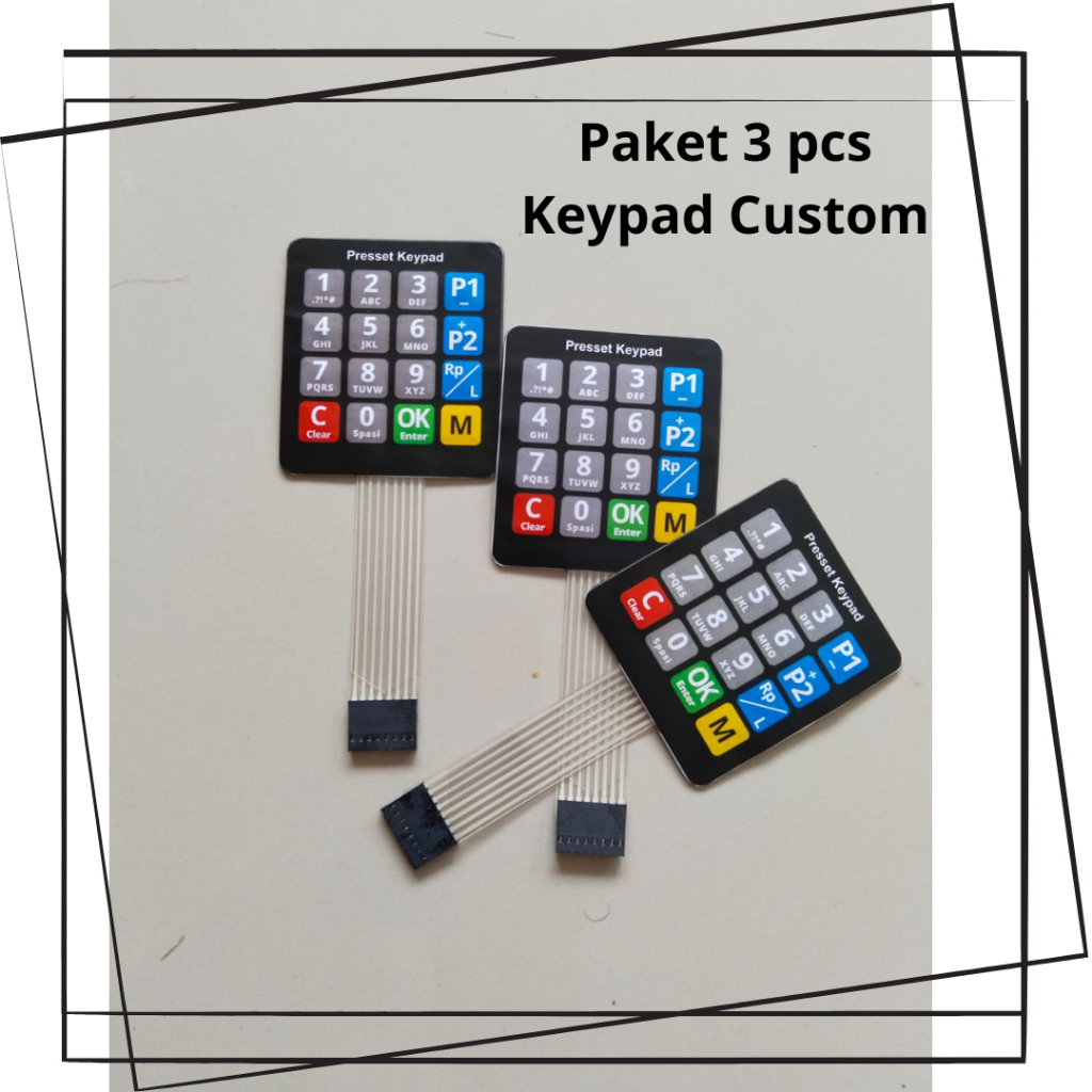 Jual paket 3pcs keypad pom mini tombol cpu pom mini original laminasi ...