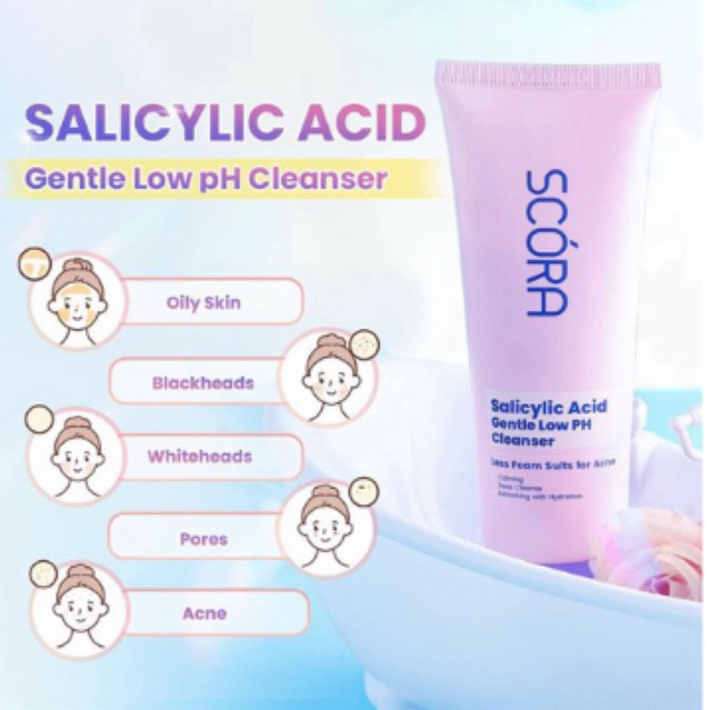 Jual SCORA salicylic Acid Gentle Low PH Cleanser 100ml | Shopee Indonesia