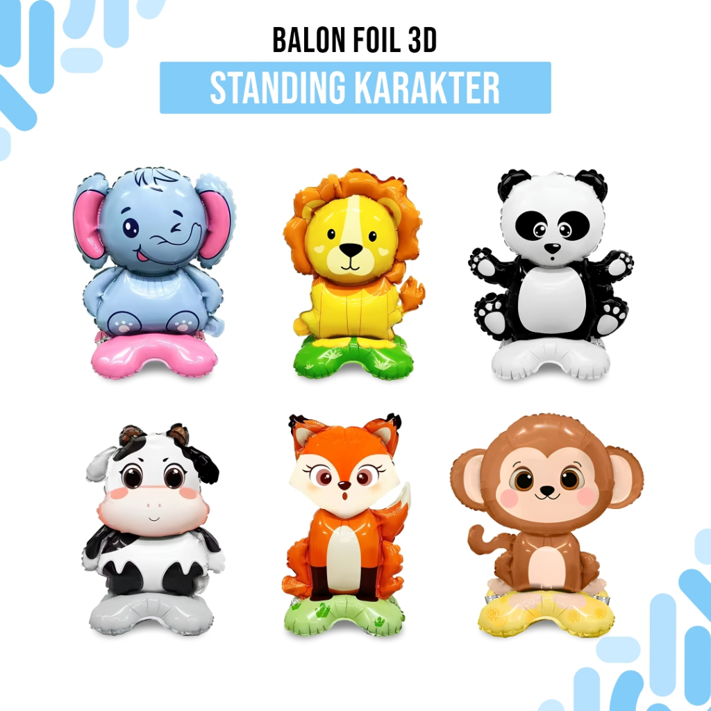 Jual Balon Foil Animal Standing / Balon Hewan Berdiri / Self Standing ...