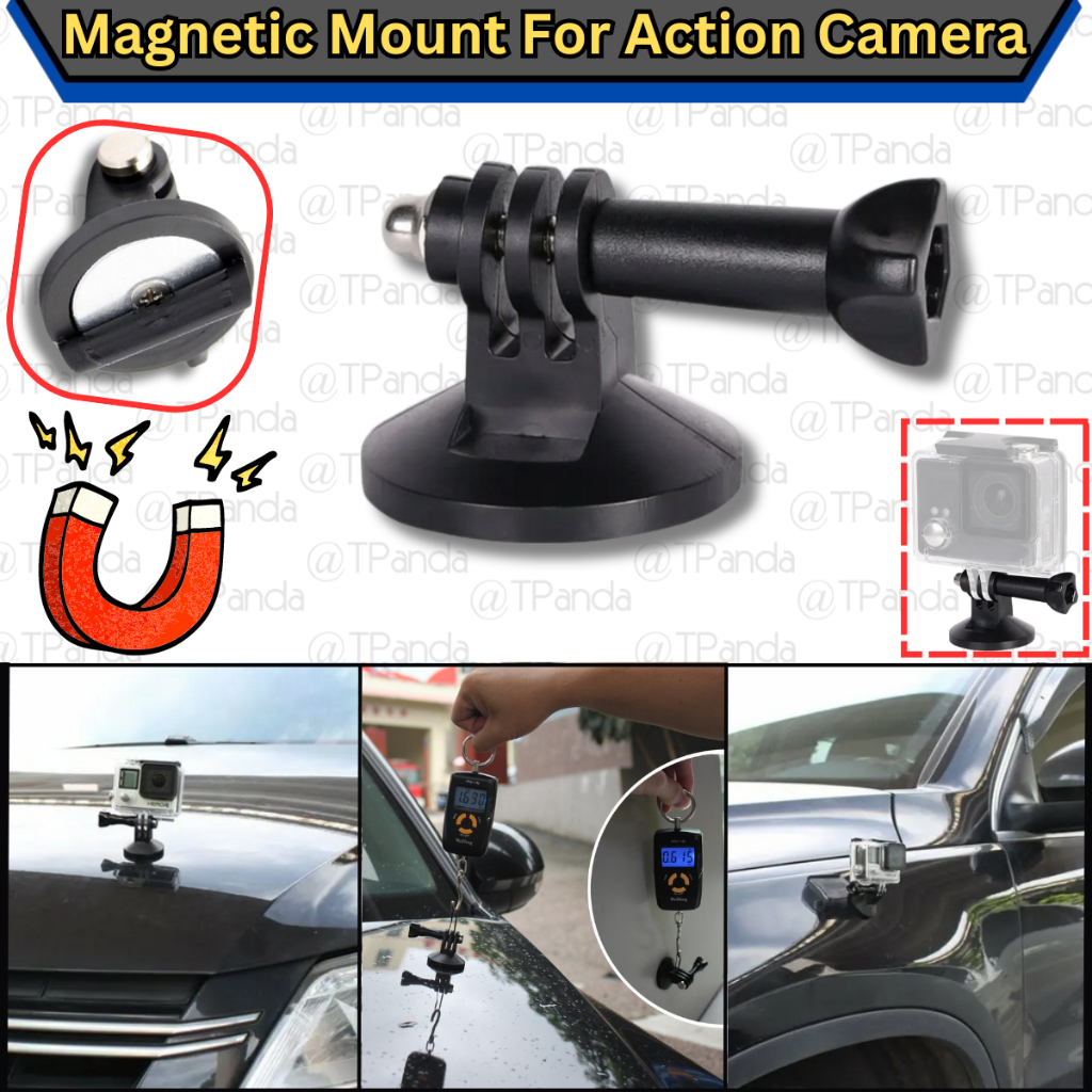 Jual MAGNETIC Mount For Action Camera Gopro DJI Osmo Action Insta360 ...