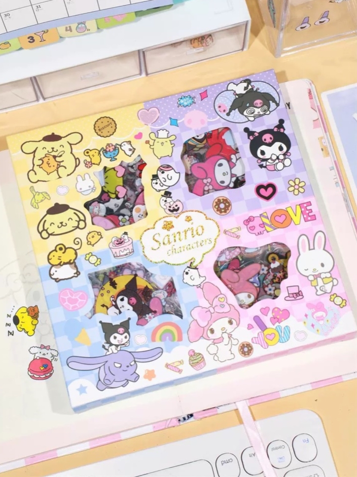 Jual KUMA STORE 100 Lembar Sticker Lucu 2D Sanrio Karakter Kuromi dan ...