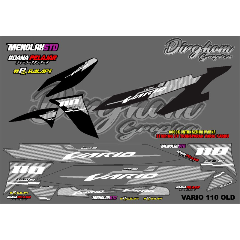 Jual Striping transparan kode malay vario karbu 110 vario CW | Shopee Indonesia