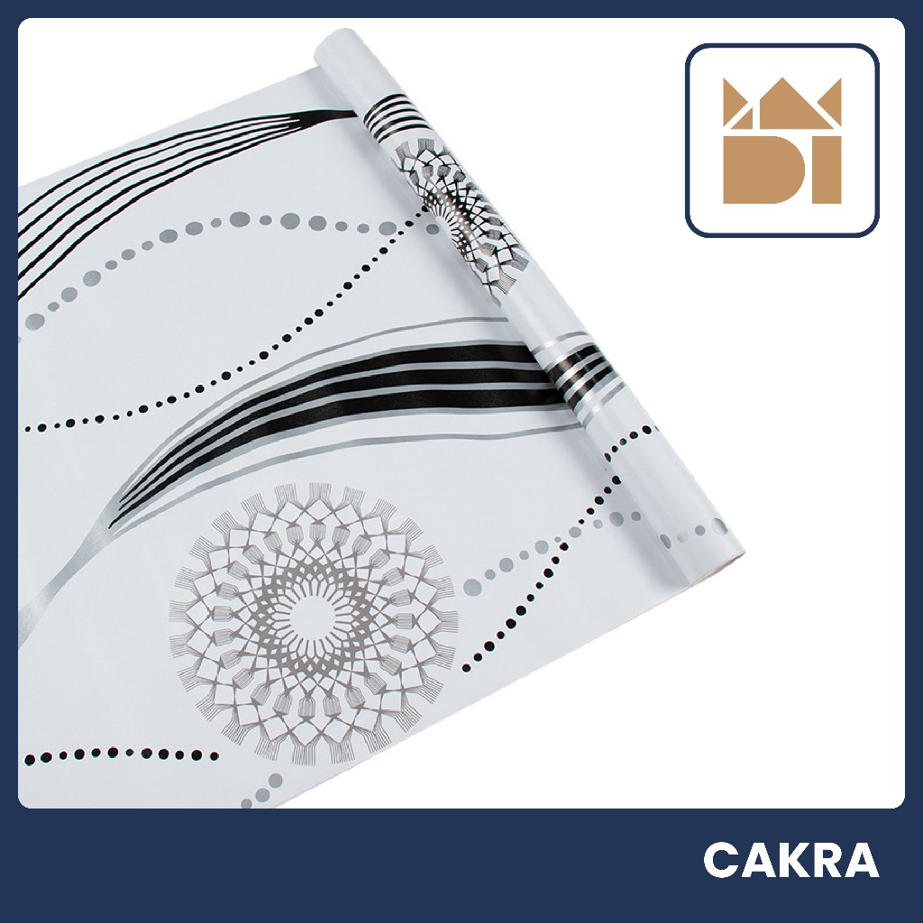 Jual Adipati Official Store - Wallpaper Motif Cakra Hitam Putih Ukuran ...