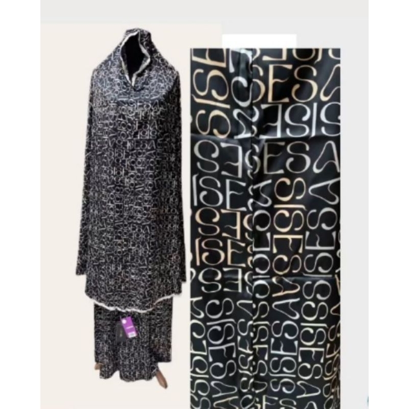 Jual Mukena Sisesa Hawa black | Shopee Indonesia