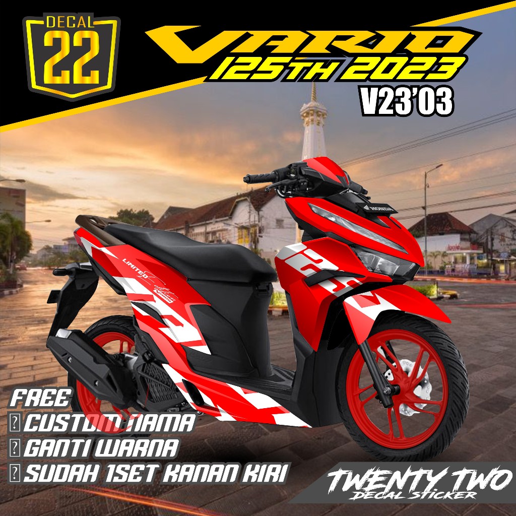 Jual COD) TERBARU Decal Sticker Honda Vario 125 New 2022 2023 2024 Full body - Stiker Skotlet ...