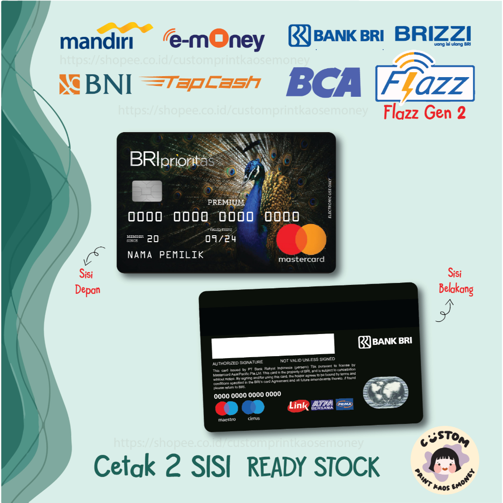 Jual KARTU E MONEY E TOLL KREDIT BRI PRIORITAS BURUNG MERAK MANDIRI EMONEY BNI TAPCASH BRI ...