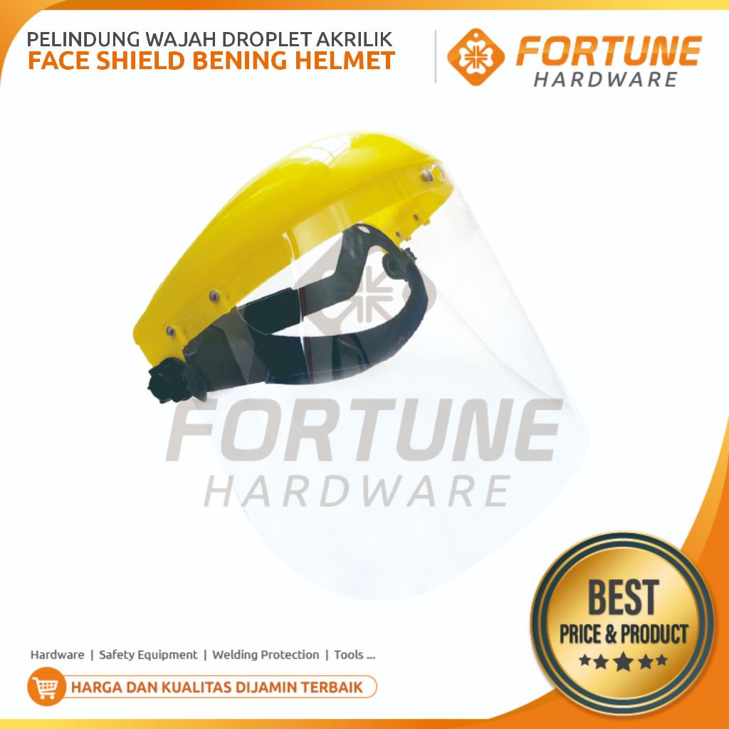 Jual Face Shield Acrylic Helmet APD Akrilik Pelindung Wajah Gerinda ...