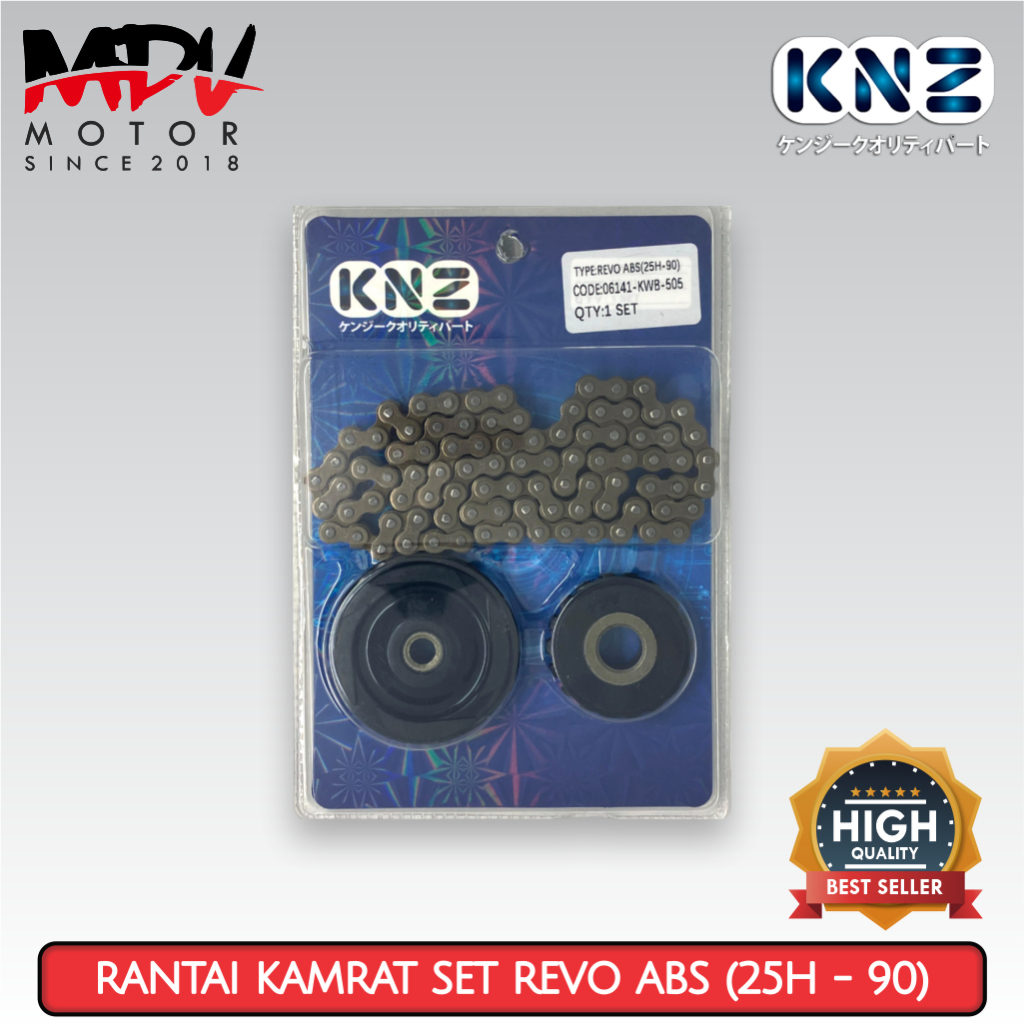 Jual RANTAI KETENG + ROLLER / RANTAI KAMRAT SET REVO ABS 25H - 90 (KNZ ...