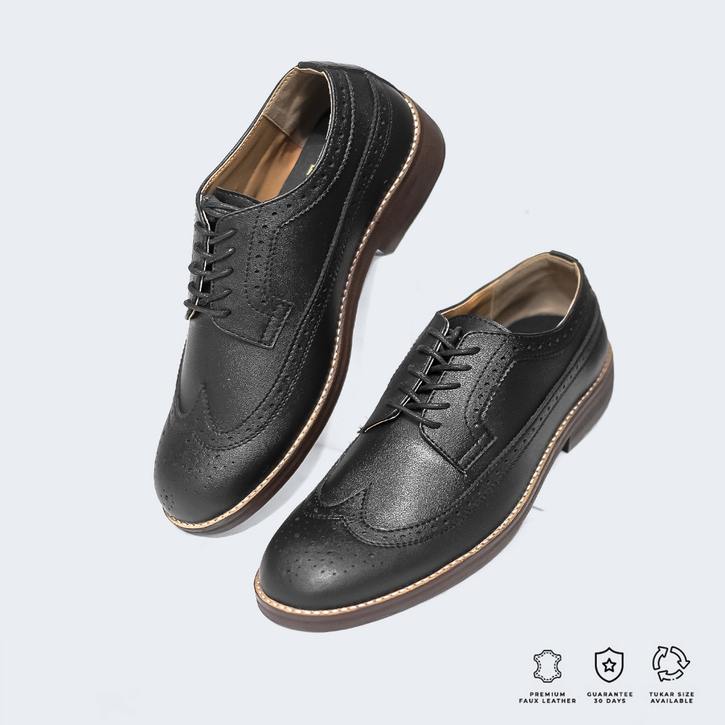 Jual Brygan Craftmanship - Sanada Longwing Sepatu Formal Pria Hitam ...