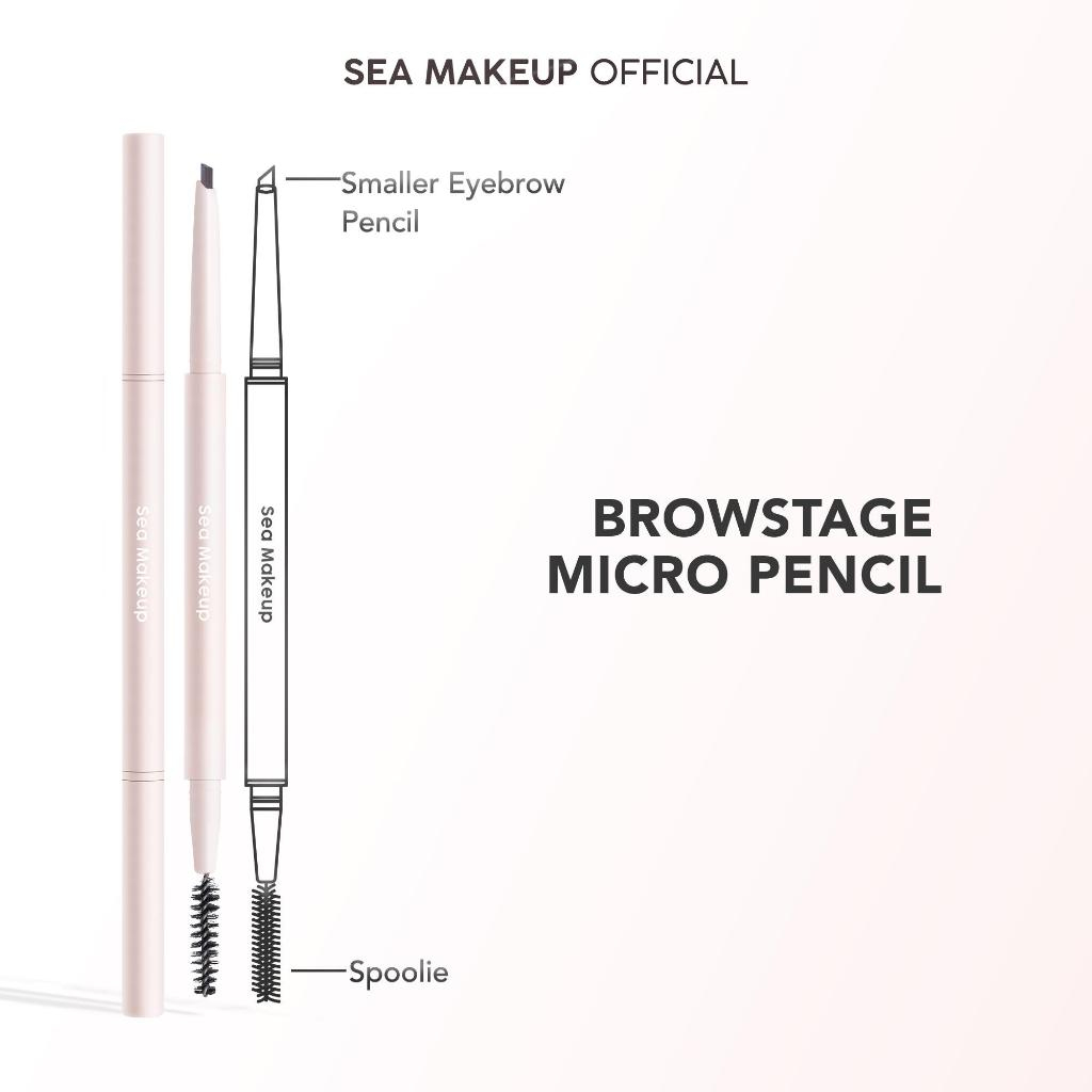 Jual Sea Makeup Browstage Micro Pencil 2in1 – Pensil Alis Eyebrow ...