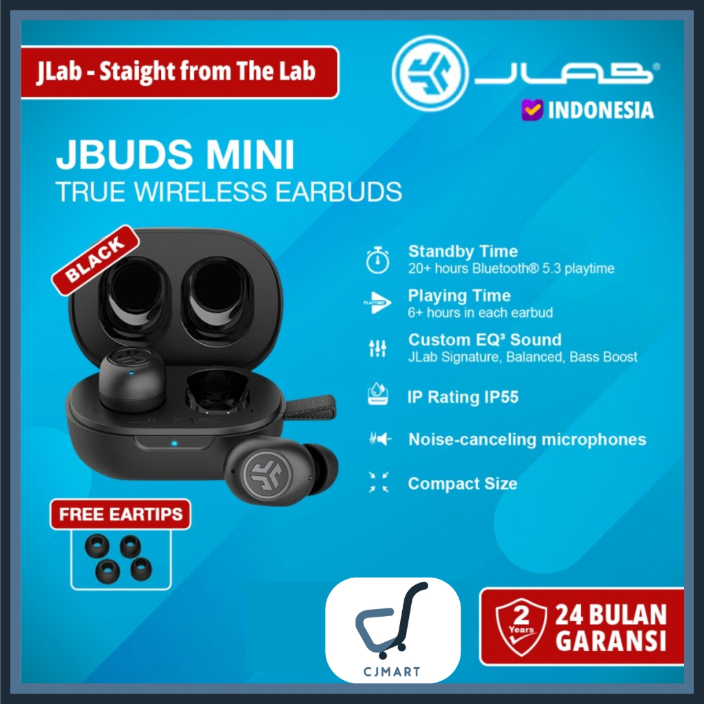Jual JLab JBuds Mini J Buds Mini True Wireless Bluetooth Smallest TWS ...