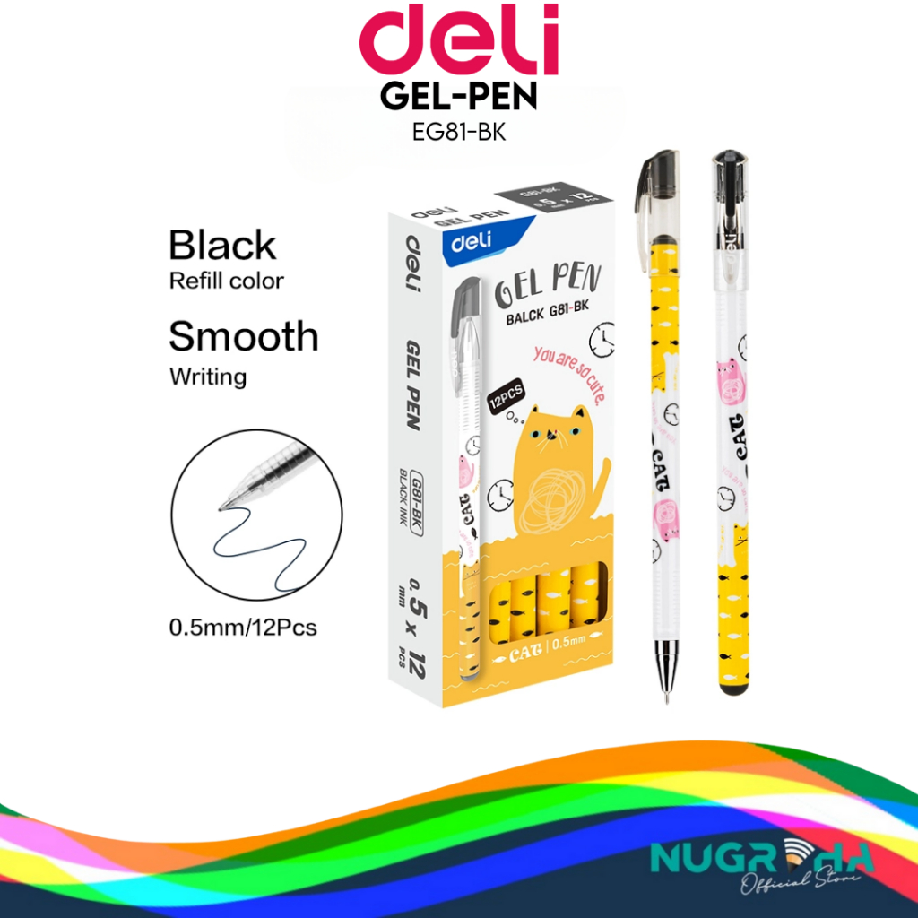 Jual Pen Pena Ballpoint Pulpen Deli G81 0.5 mm | Shopee Indonesia