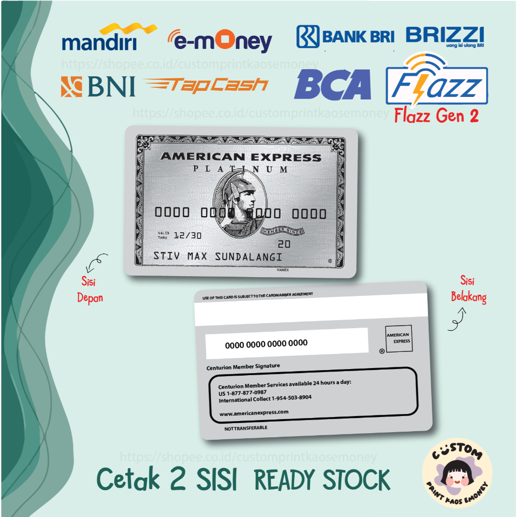 Jual KARTU E MONEY E TOLL KREDIT CARD AMERICAN EXPRESS SILVER AMEX ...