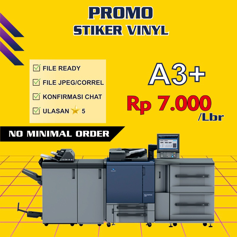 Jual PROMO CETAK STIKER VINYL full colours termurah TANPA CUTTING ...