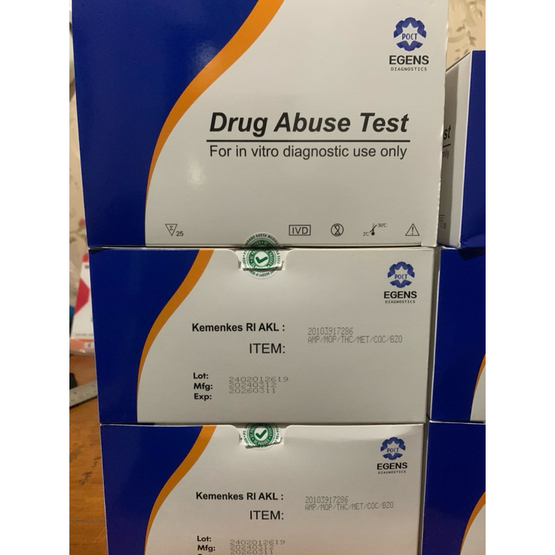Jual alat tes strip narkoba 6 parameter / drug tes multi6 egens standar ...