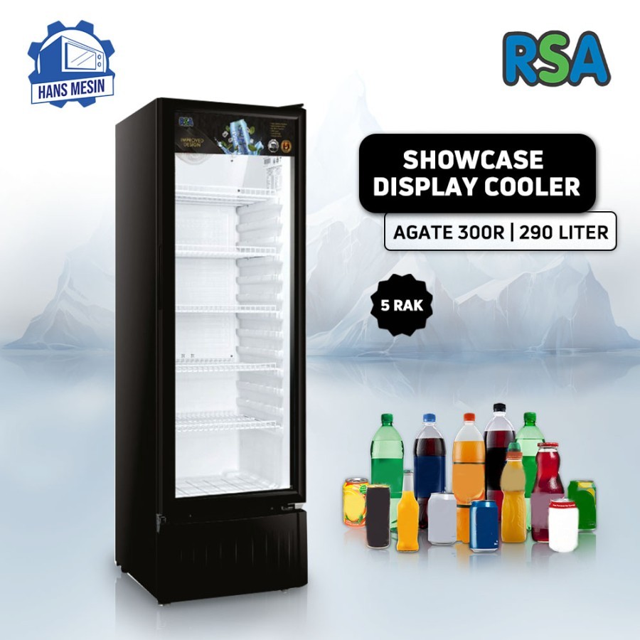Jual RSA chiller showcase AGATE-300R / AGATE300R Kulkas Pendingin 290 ...
