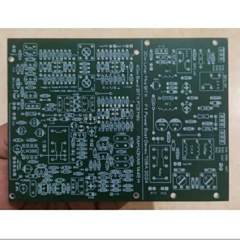 Jual PCB Radio HF SSB 40 M Band BITX PCB MINI 30 Watt (10x13.5 cm ...