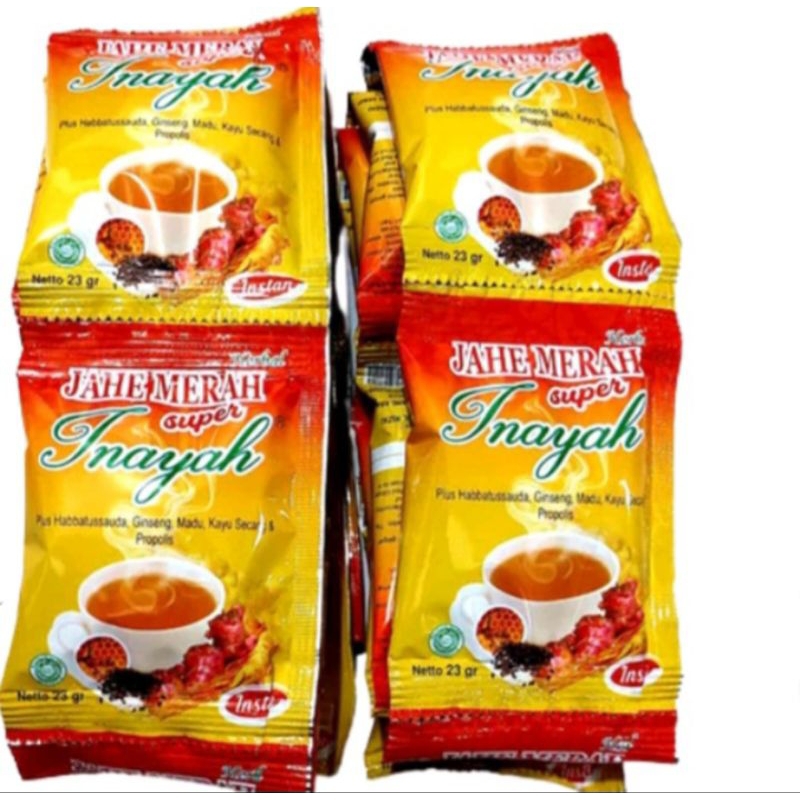 Jual Paket 5 renceng Jahe Merah INAYAH Sachet Renceng Saset Super Plus ...