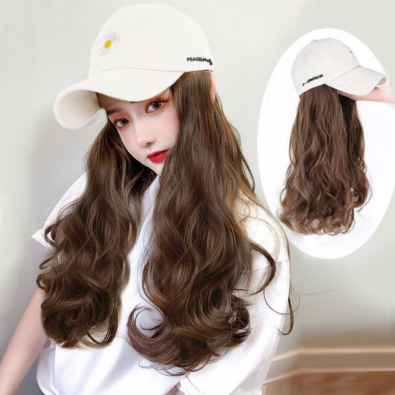 Jual Wig Rambut Palsu Wig Topi Baseball Korean Version Simple Cute Wig ...