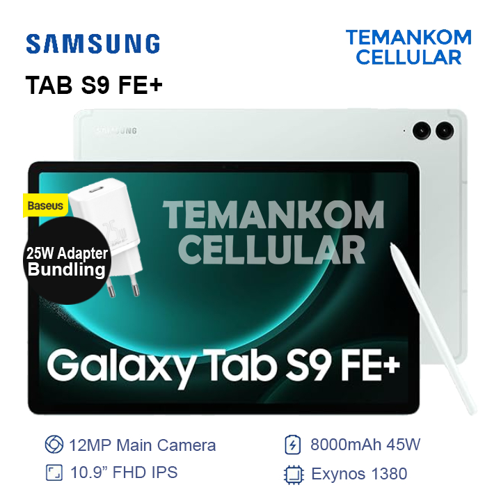 Jual Tab Samsung S9 FE + 5G 20GB RAM 12/256 12GB 256GB S pen tab S9FE bisa kartu Garansi RESMI ...