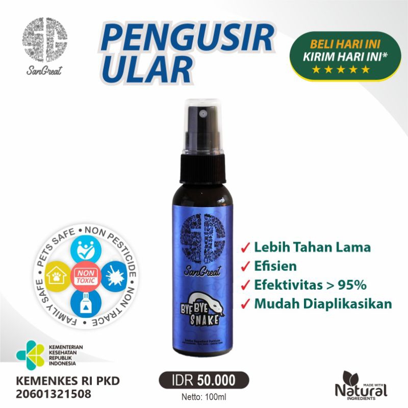 Jual Bye Bye Snake Spray - Spray Pengusir Ular dan Mencegah Ular 100ml ...