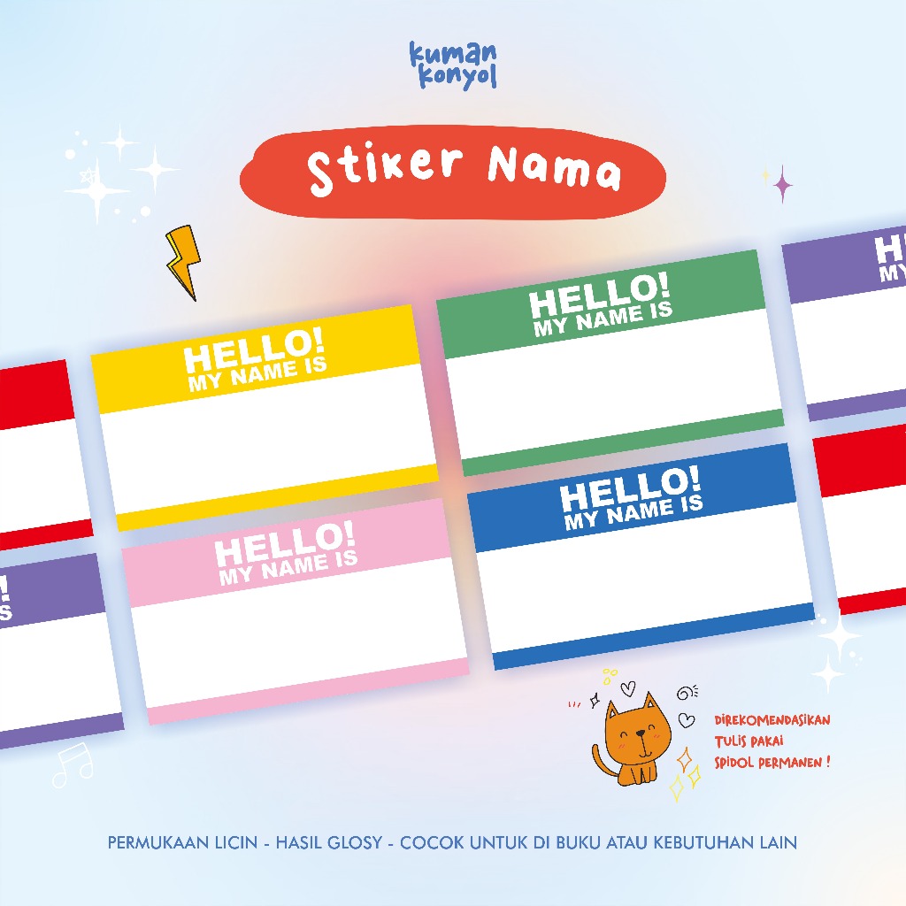 Jual STIKER NAMA STIKER BUKU PELAJARAN STIKER SEKOLAH LABEL NAMA BUKU ...