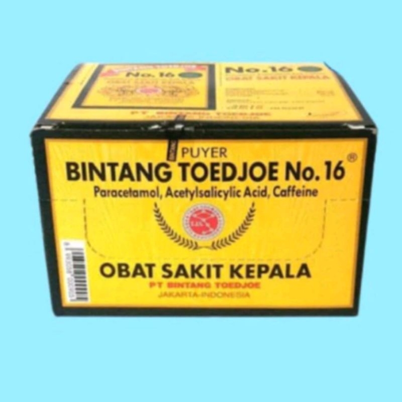 Jual Bintang Toedjoe puyer no 16 obat sakit kepala gigi telinga demam 1 ...