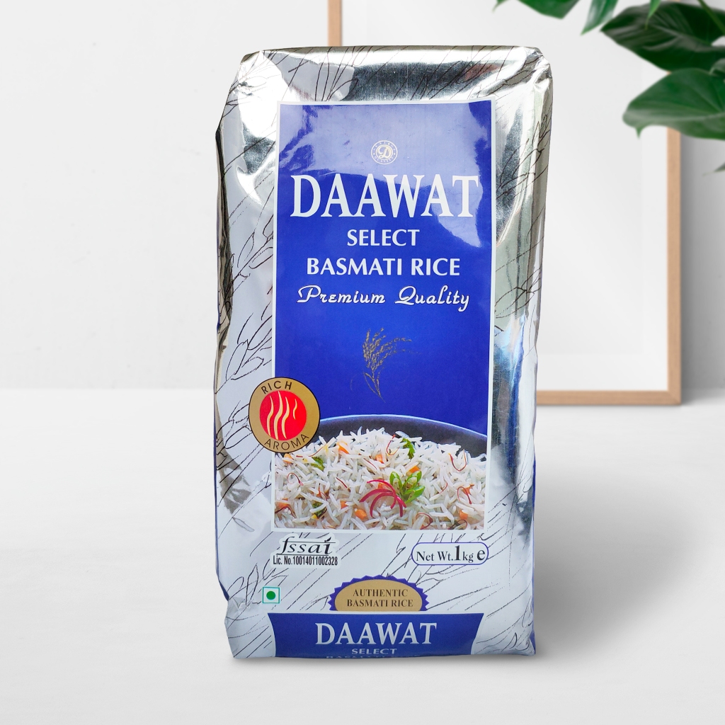 Jual Beras Basmati Daawat Select Premium Blue - 1 kg | Shopee Indonesia
