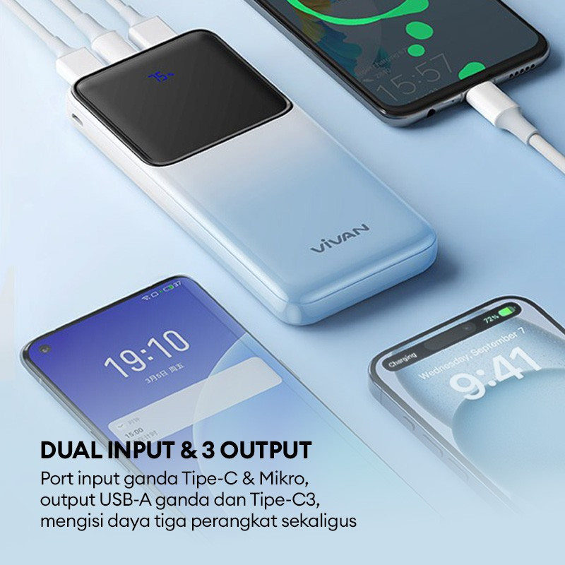 Jual POM Powerbank Vivan VPB-D10 VPB-X10 10.000mAh Cas Quick Charger ...