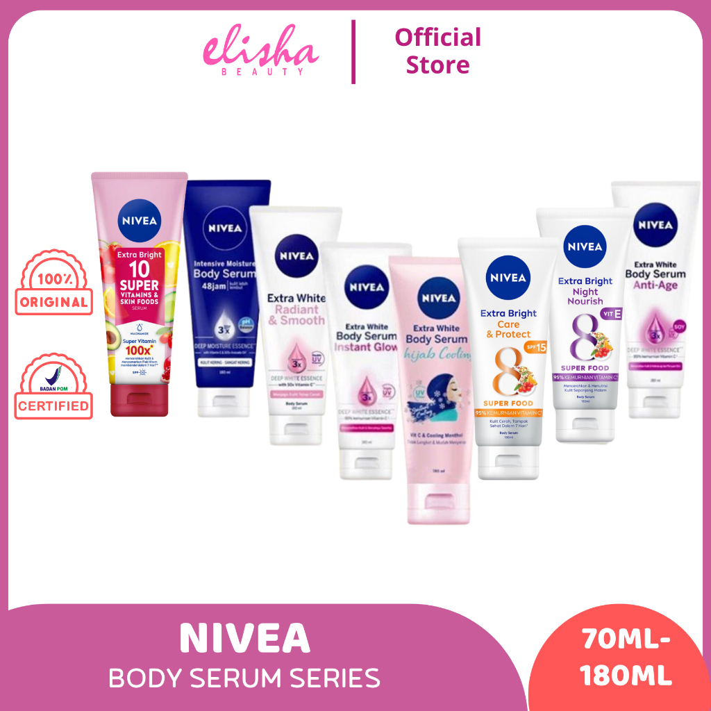 Jual NIVEA BODY SERUM TUBE 180ML/70ML | Shopee Indonesia