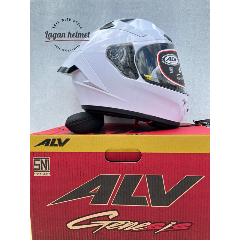 Jual HELM ALV GENESIS FULLFACE SOLID VISOR BENING STANDAR SNI/Helm ...