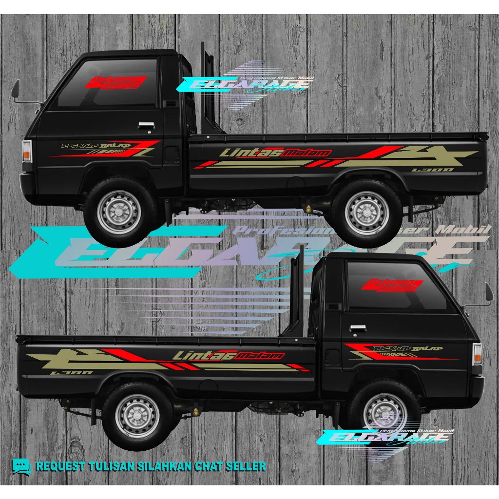 Jual Stiker mobil L300 sticker mobil pickup mitsubishi L300 stiker bak ...