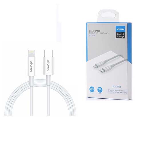 Jual VIVAN Kabel Data Iphone KCL100S Data Cable Type-C To Iphone ...