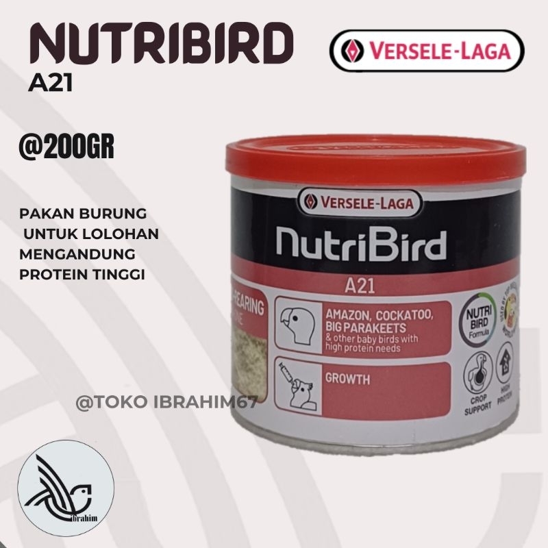 Jual Nutribird A21 200g dan 250g Versele-laga pakan lolohan burung ...