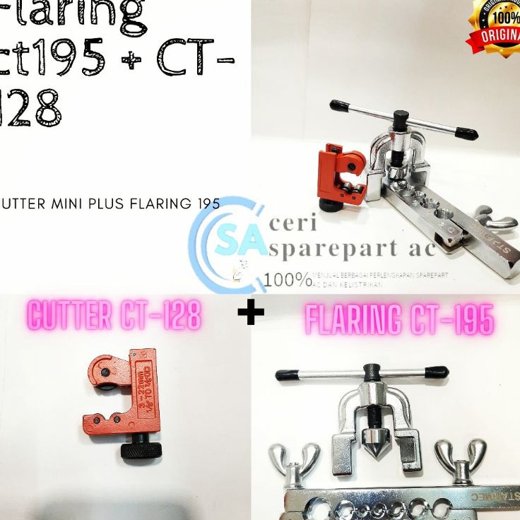 Jual cutter pipa ac mini ct128 dan flaring ct 195 pemekar pipa tembaga | Shopee Indonesia
