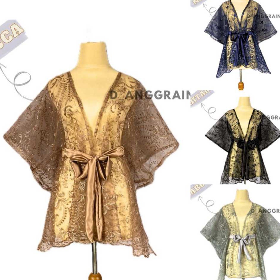 Jual Limited Product Outer brokat kondangan cardigan brokat tali outer ...