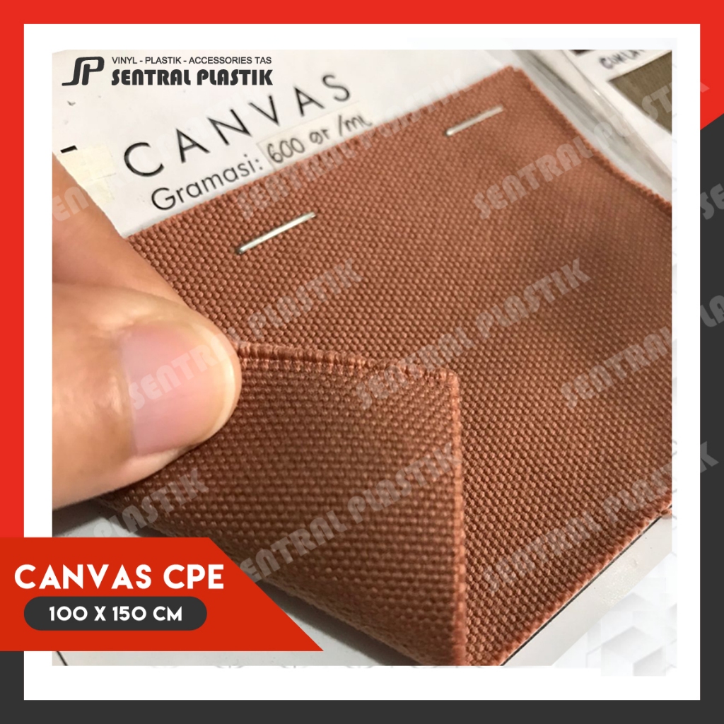 Jual bahan CANVAS CPE kanvas tebal 600 gr untuk tas / jok / kursi (harga per meter) | Shopee ...