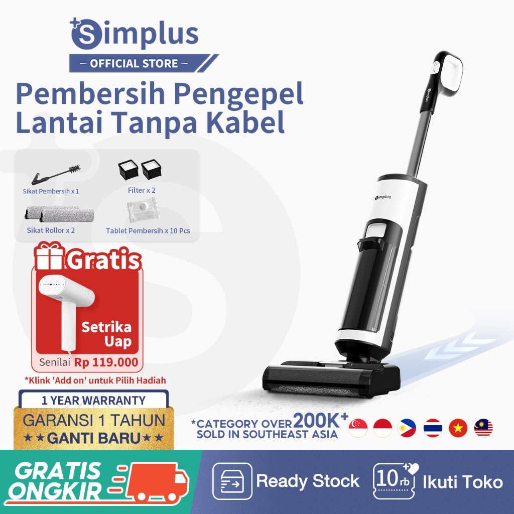 Jual Simplus Wet Dry Vacuum Cleaner Cordless Penghisap Debu Pembersih ...