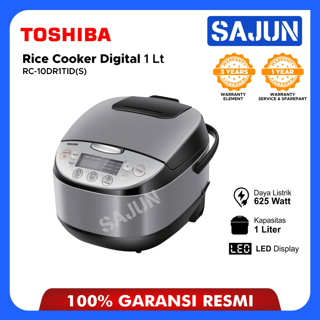 Jual Toshiba Rice Cooker Digital 1 Liter RC-10DR1TID(S) / 1.8 Liter RC ...