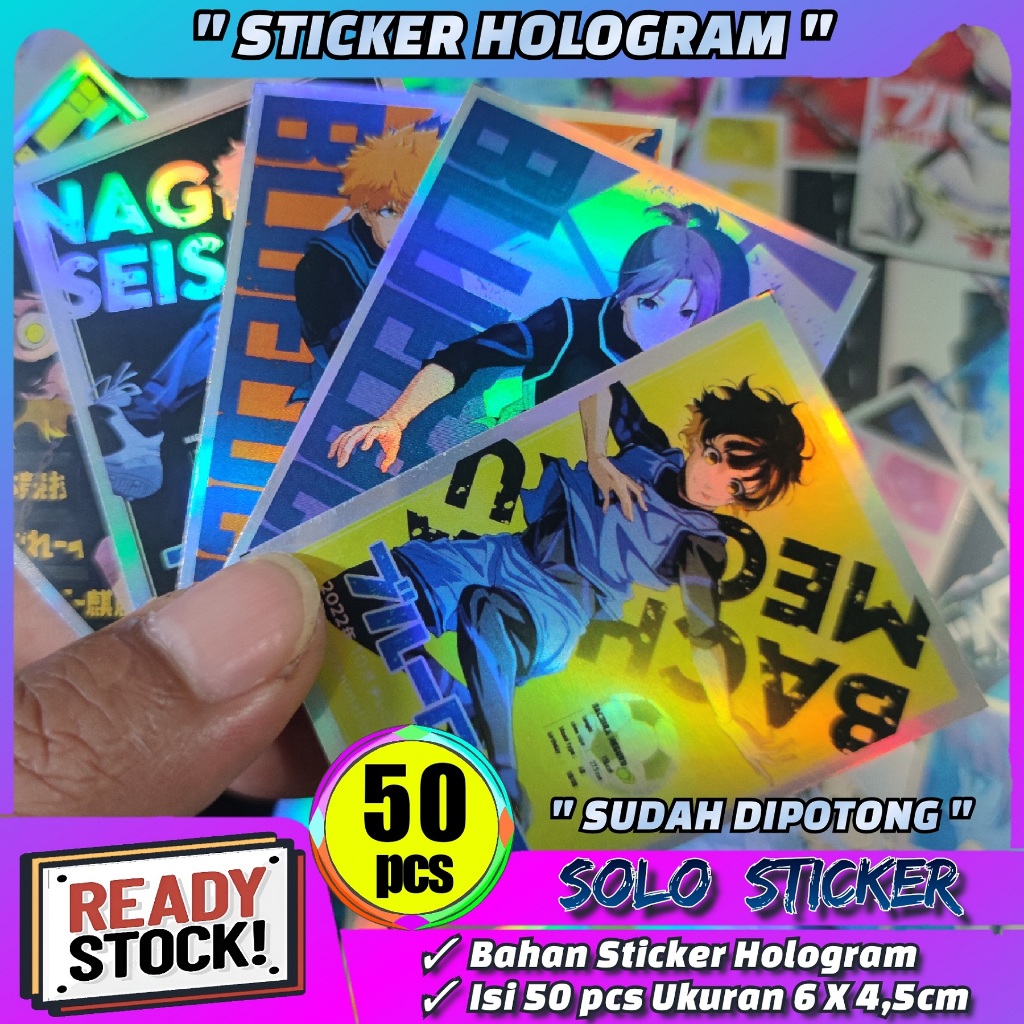 Jual Stiker Anime Blue Lock Hologram Isi 50 pcs | Shopee Indonesia